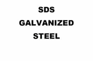 SDS - GALVANIZED STEEL - Brand X Metals
